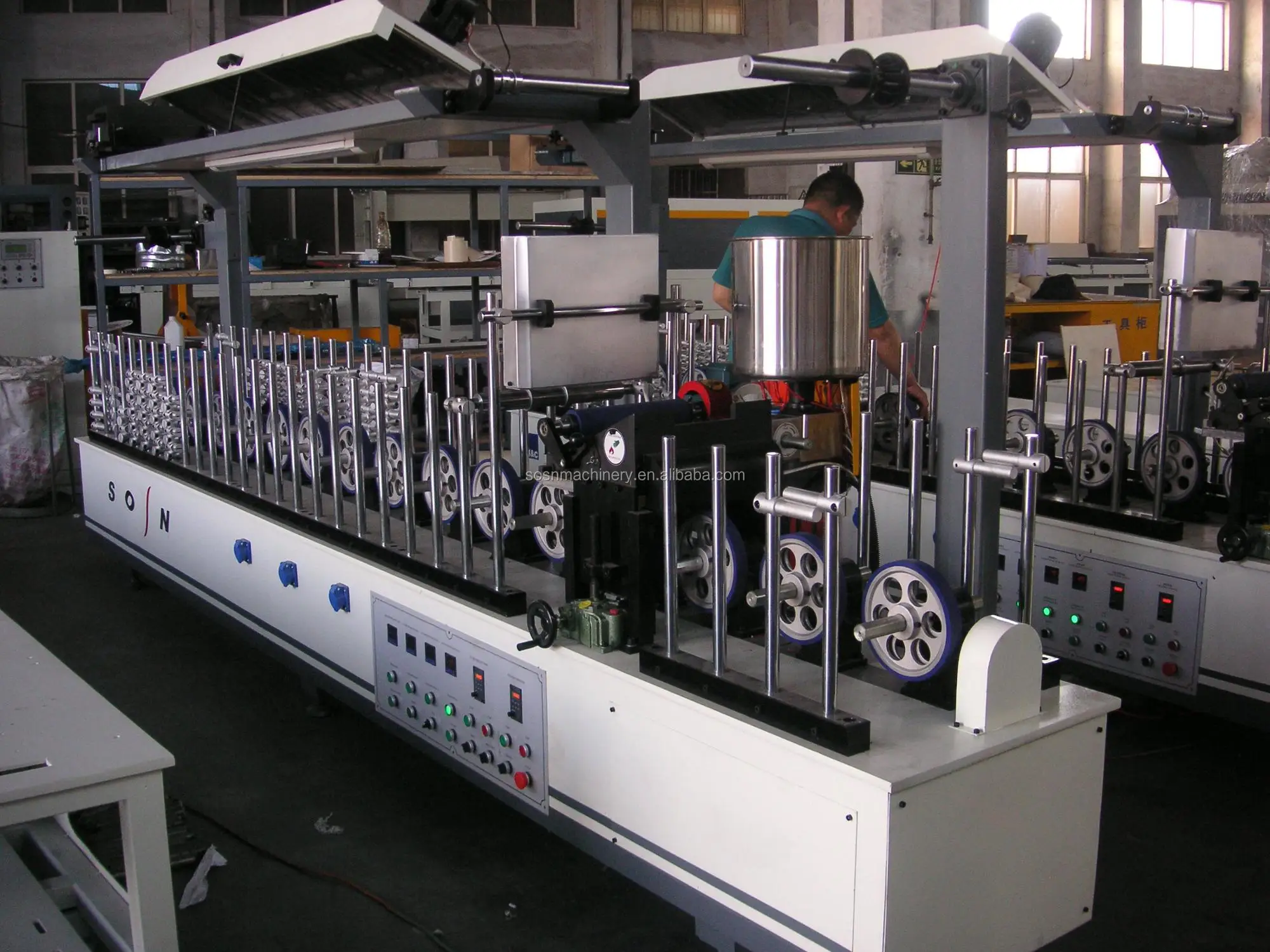 MDF Profile Wrapping Machine with Cold Glue - High Accuracy