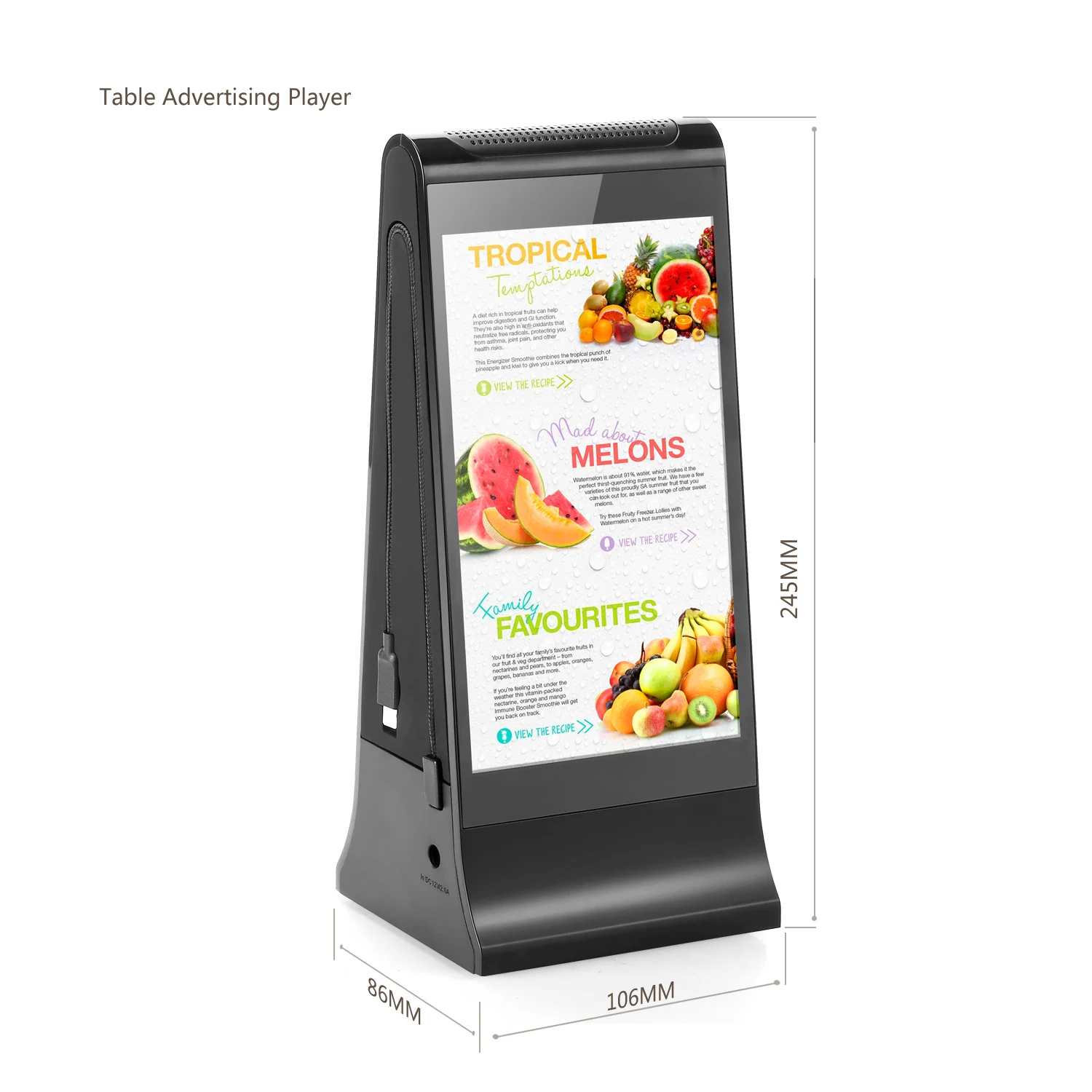 Table Top Advertising Display - Dual Screen & Charging