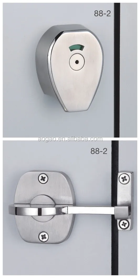 Toilet Partition Door Lock with Indicator - Secure & Convenient