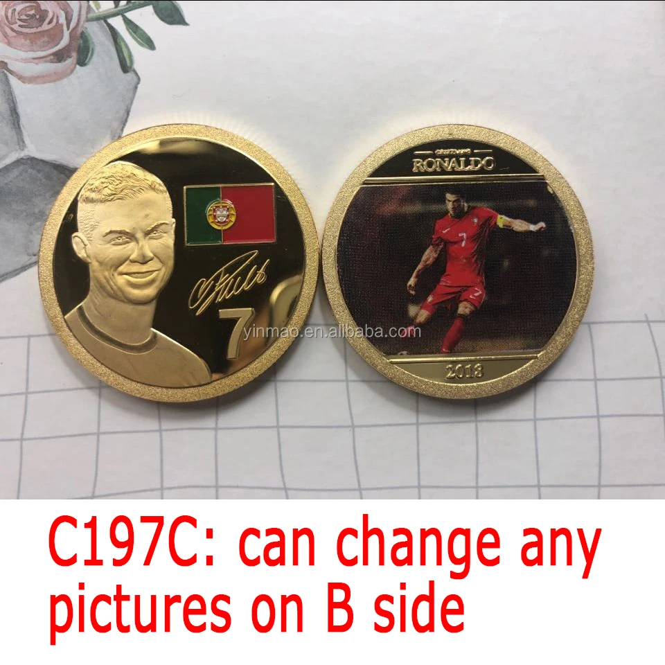 New Cristiano Ronaldo Portugal Coin,Famous Football Player Challenge ...