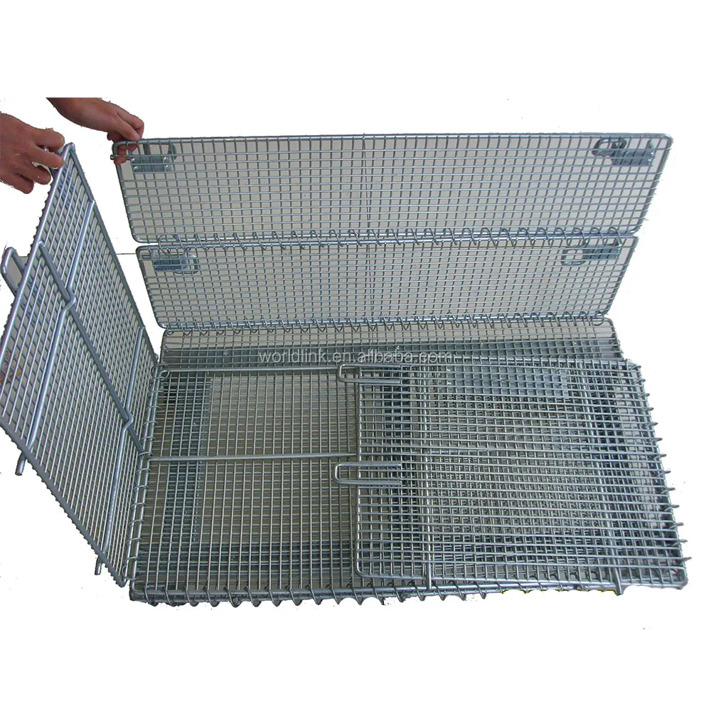 Durable Collapsibale Stackable Mesh Pallet Steel Wire Boxes - Buy ...