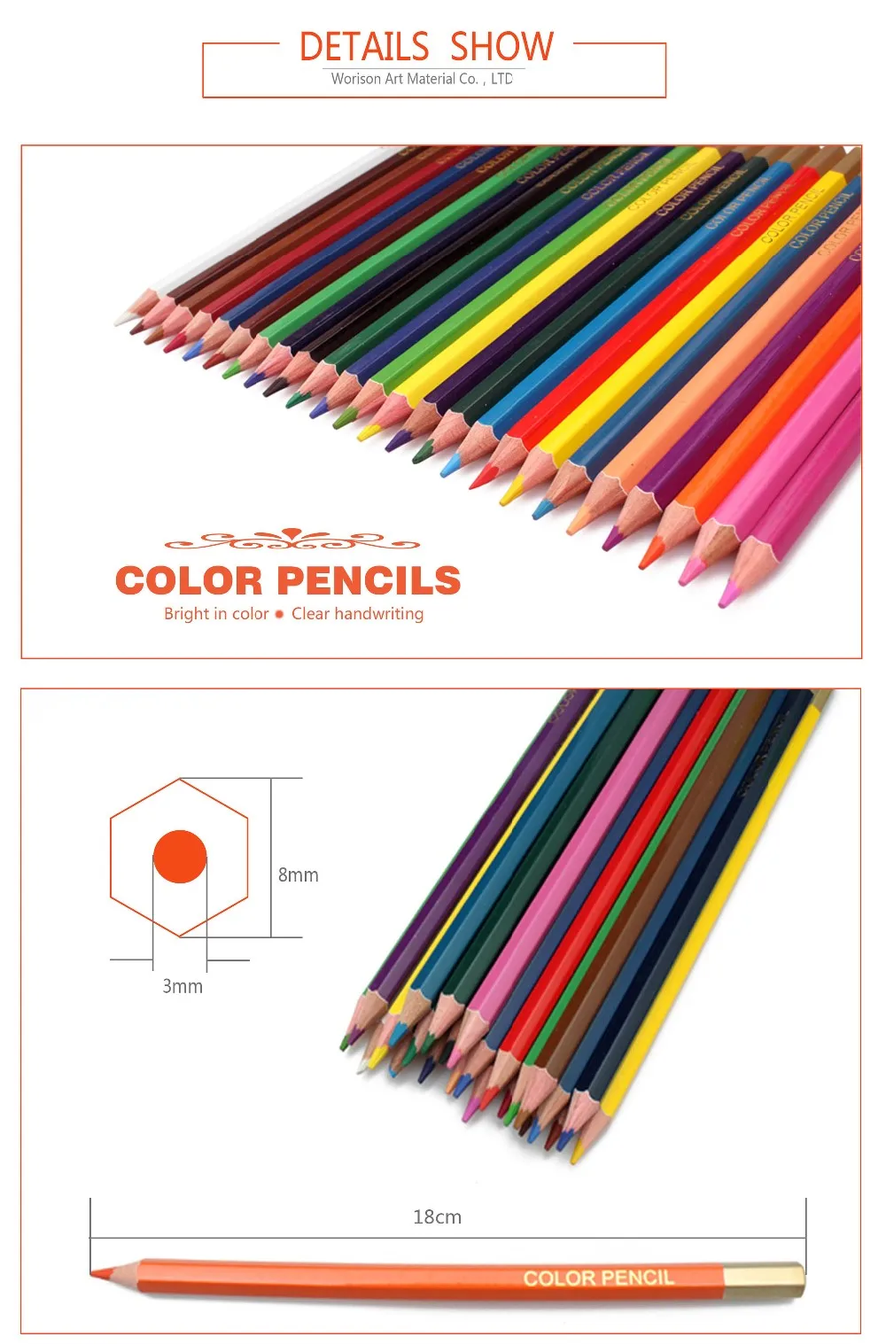 12/24colors Wood Colored Pencils Lapis De Cor Artist Painting Oil Color ...