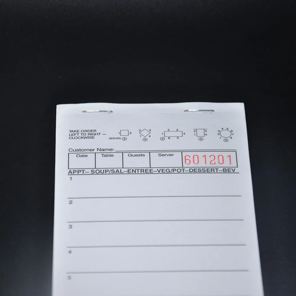 One Part Waiter Order Pad Book Soft Paper - Buy Waiter Pad,Waiter Order ...
