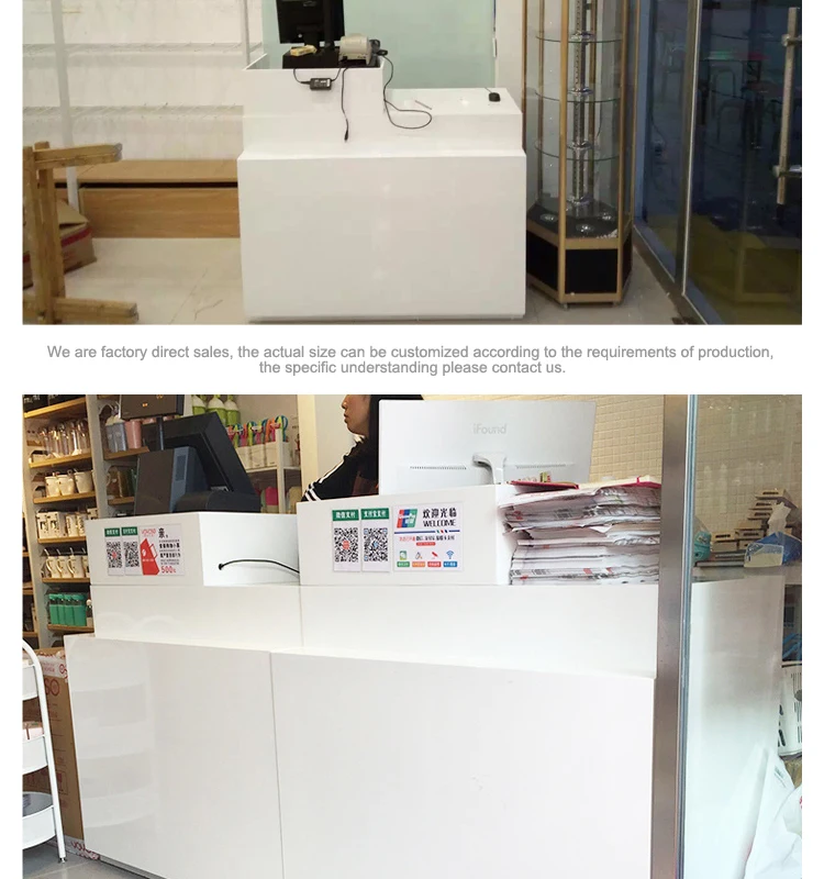 Rak Tampilan Gaya Miniso Meja Kasir Mdf Untuk Toko Penghitung Kasir ...