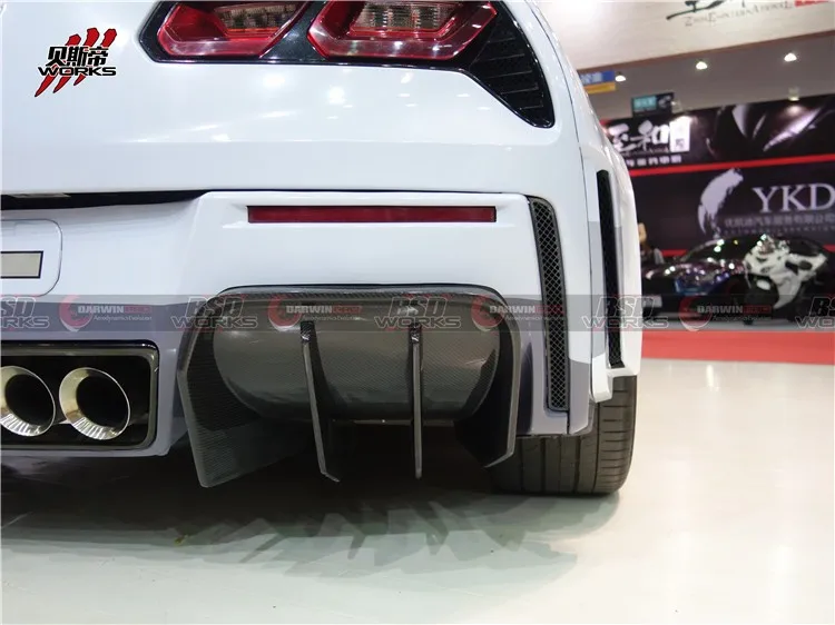 Darwinpro 2014-2015 Corvette C7 Bkss Style Rear Diffuser For Chevrolet ...