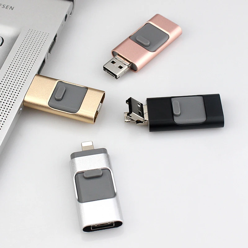 8 16 32 Gb Otg Usb 3.0 Flash Drive 3 In 1 Memoria Usb For Ios Android ...