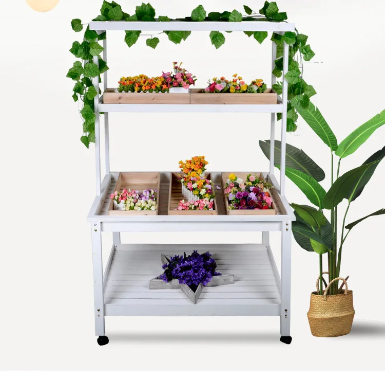 Flower Shop Outdoor Flower Rack - Buy Garden Flower Shelf Rack Storage ...