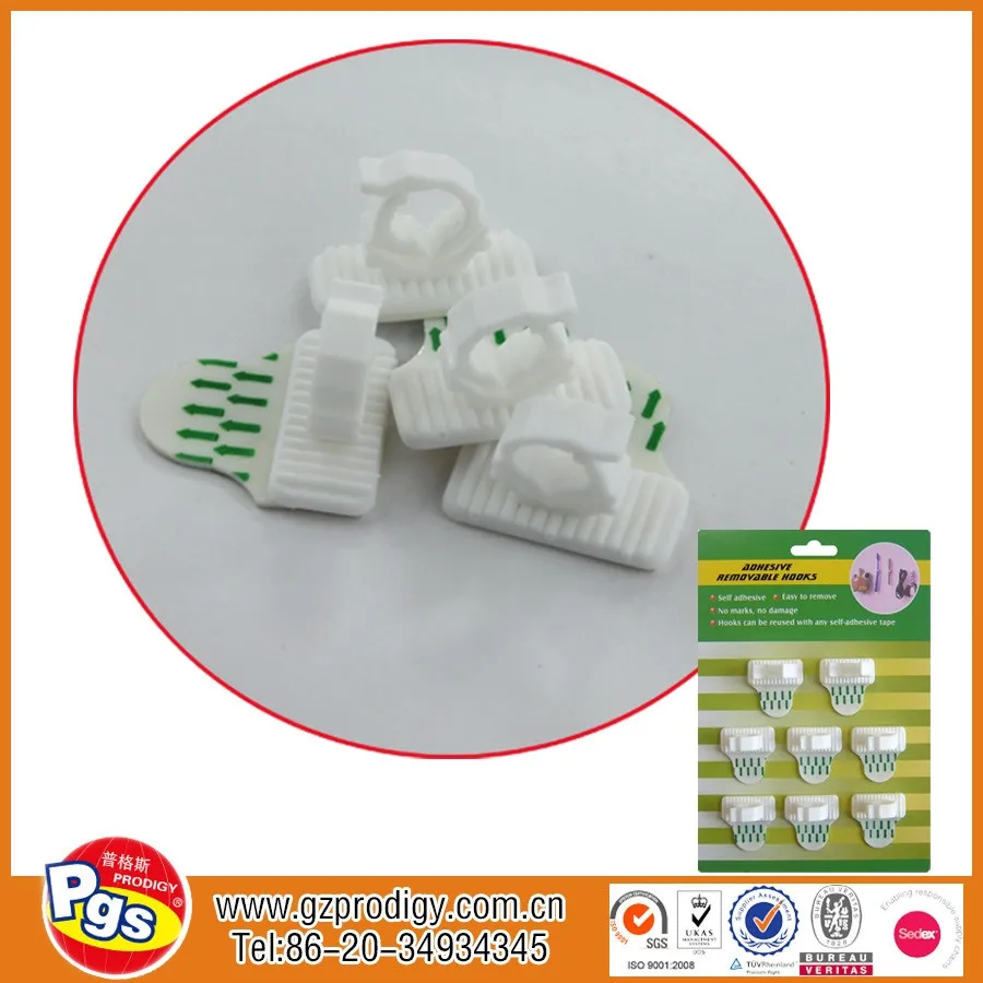 Plastic Reusable Adhesive Wall Pen Clip Wall Adhesive Cable Clip - Buy ...