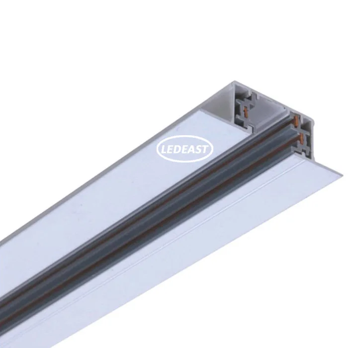 Recessed H Type Track Rail System Single Circuit 3wires Aluminium Track ...