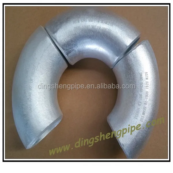 90 Degree Dn 80 Sch 40 6061 T6 Aluminum Alloy Seamless Elbows - Buy ...