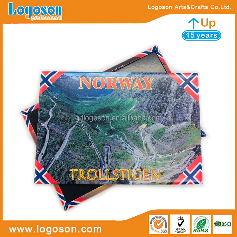 Norway Souvenir Tinplate Fridge Magnet Promotional Magnetic Sticker ...