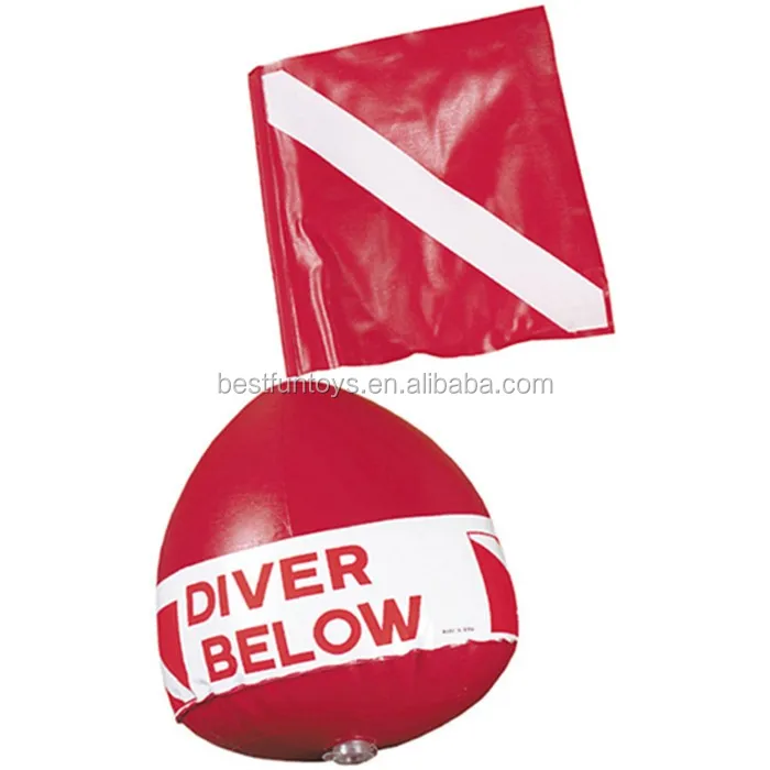 Custom Inflatable Diver Down Safe Dive Mark Buoy Round Inflatable Diver ...