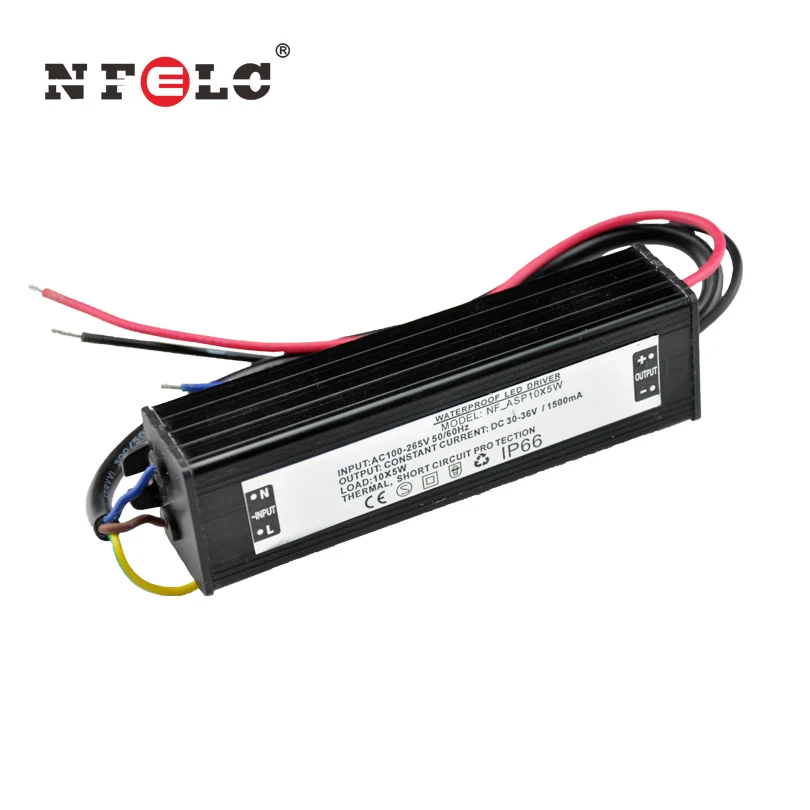 50w Waterproof Led Driver Ip65 / Ip66 /ip67 Power Supply - Buy ...