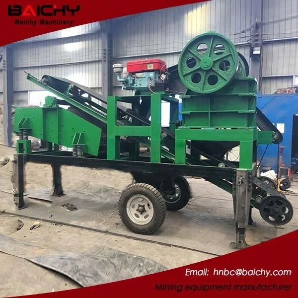 Mini Portable Diesel Jaw Crusher With Screen Plant For Sale - Buy Mini ...