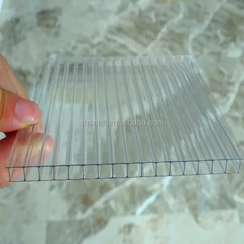 8mm Twin Wall Clear Polycarbonate Hollow Sheet For Greenhouse - Buy 8mm ...