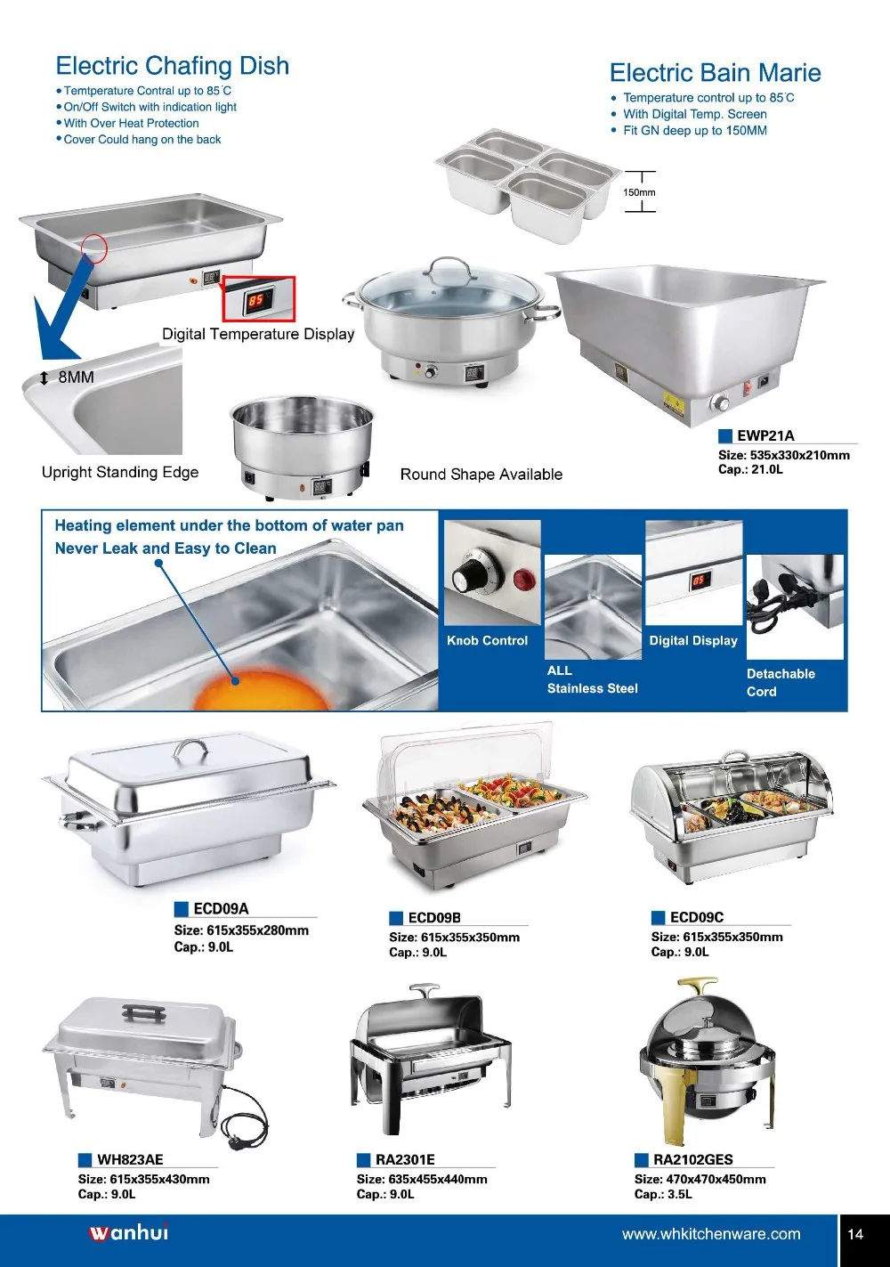 Thermostatically-controlled Electric Chafer Heater Replace Chafing Dish ...