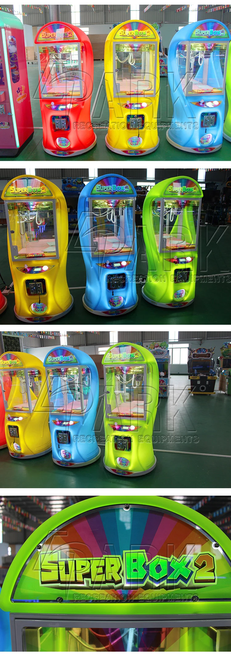 Colorful Super Box Mini Claw Crane Vending Machines For Children - Buy ...
