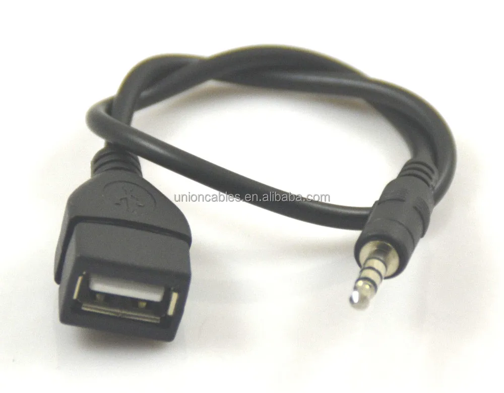 3.5mm Male Aux Audio Plug Jack To Usb 2.0 Female Converter Cable - Buy ...