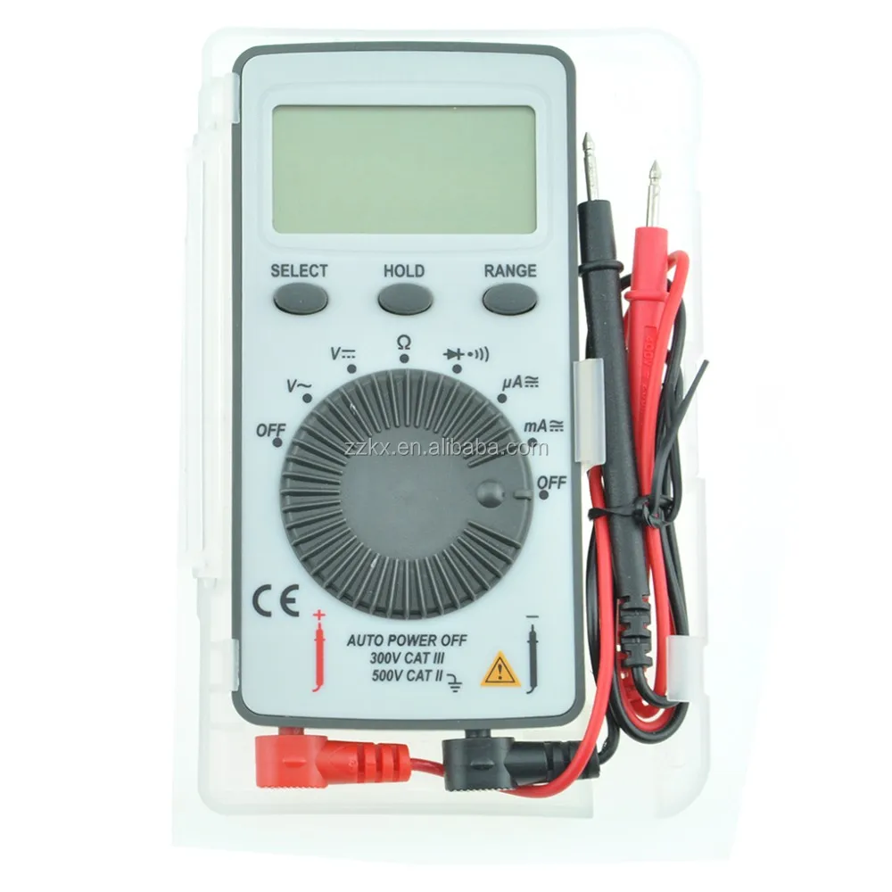 Extra Thin Pocket Size Digital Multimeter Volt/ampere/ohm Meter With ...