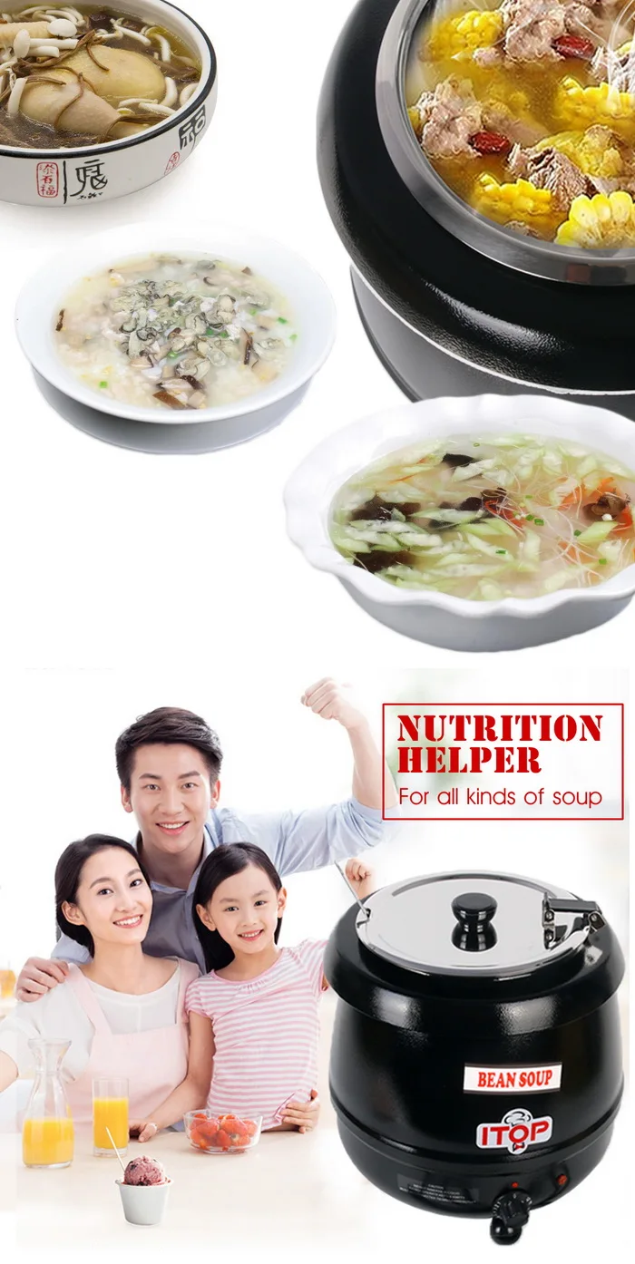 Commercial Soup Kettle With Hinged Lid And Detachable Stainless Steel ...