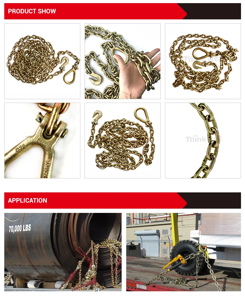 High Tensile Alloy Steel Welded G80 Log Boom Chain For Enlacing - Buy ...