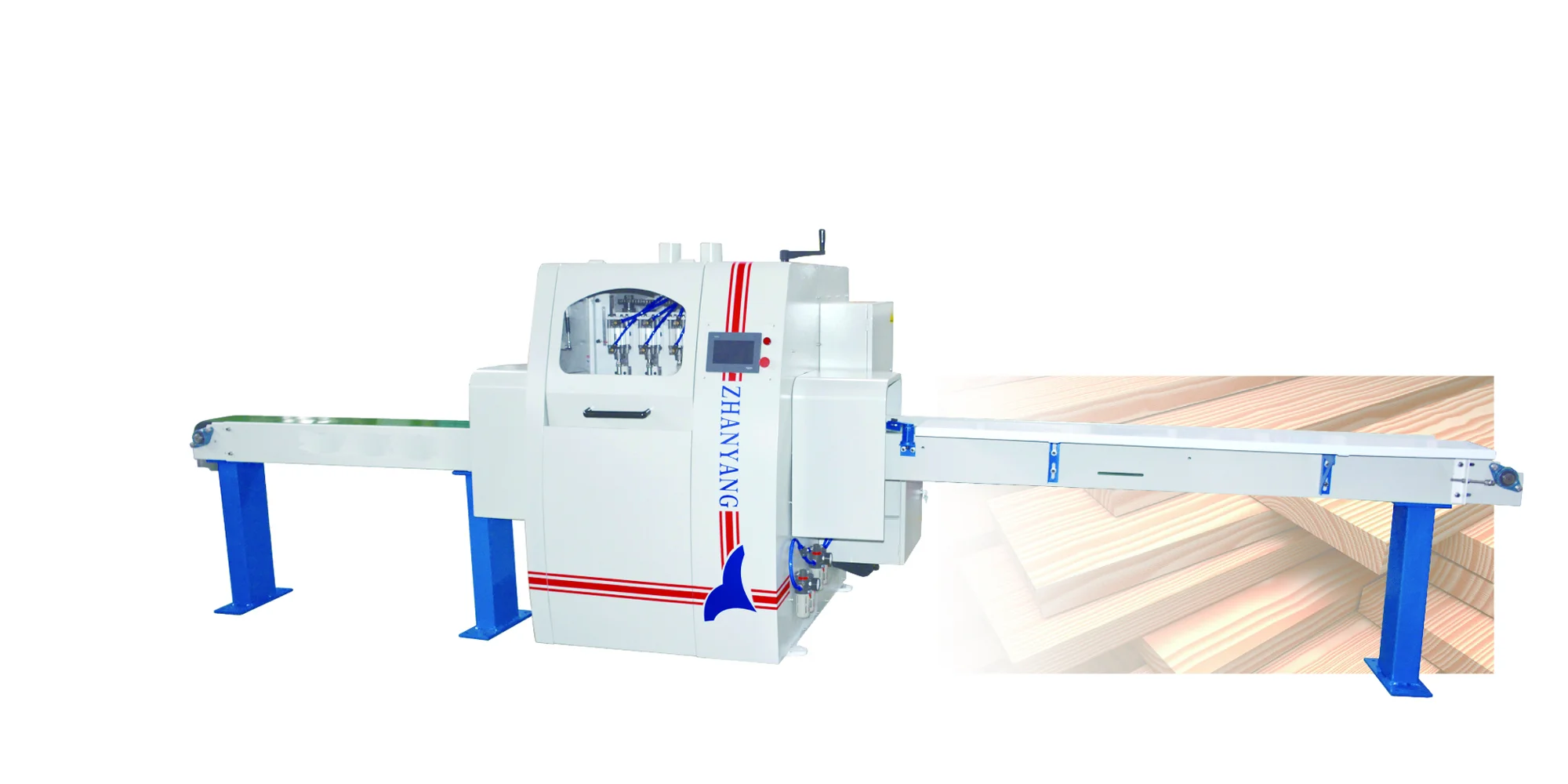 High Speed Timber Wood Automatic Optimizer Optimizing Cross Cut Saw ...