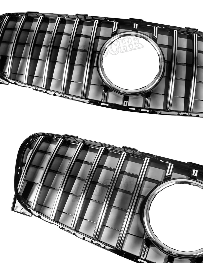 Silver Gt R Style Front Bumper Grille Grill For Mercedes Gla Class X156 ...