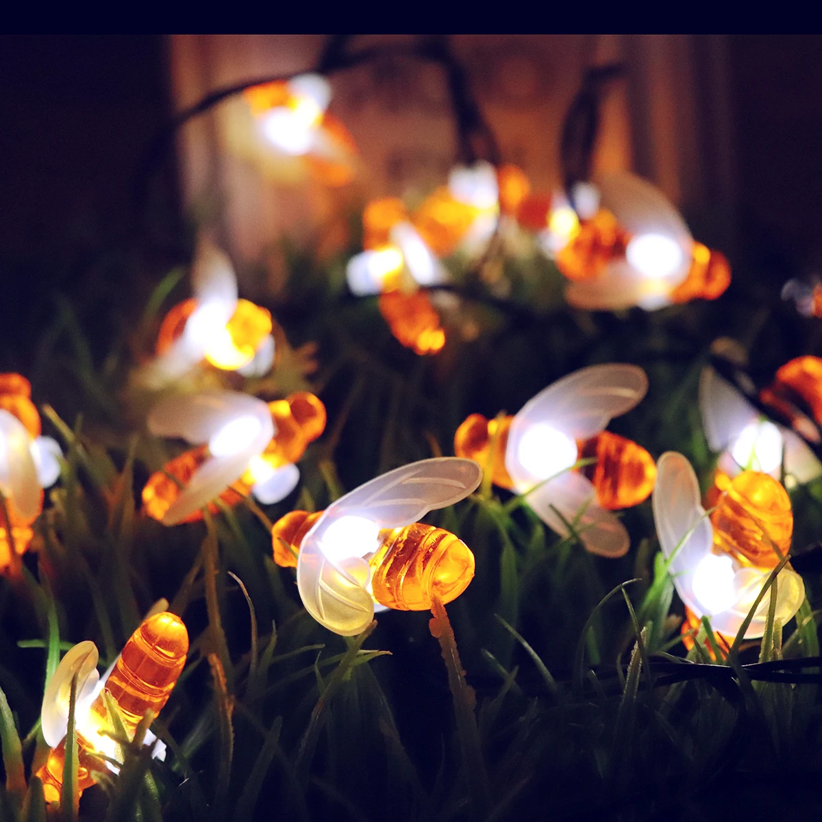 Honeybee Solar String Light - 30LED Bumble Bee Shape Lights
