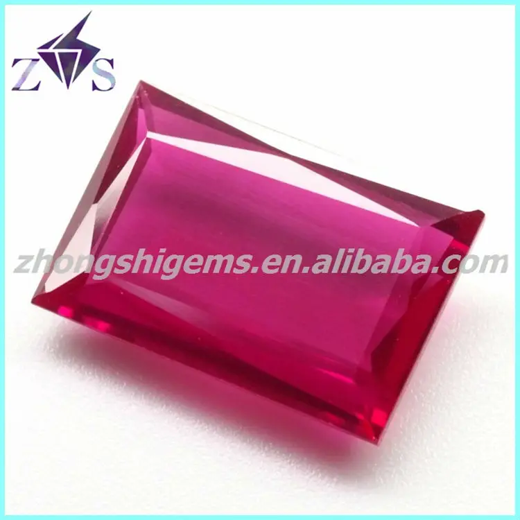 Factory Price 2 Carat Rectangle Cut Synthetic Ruby For Sale - Buy ...