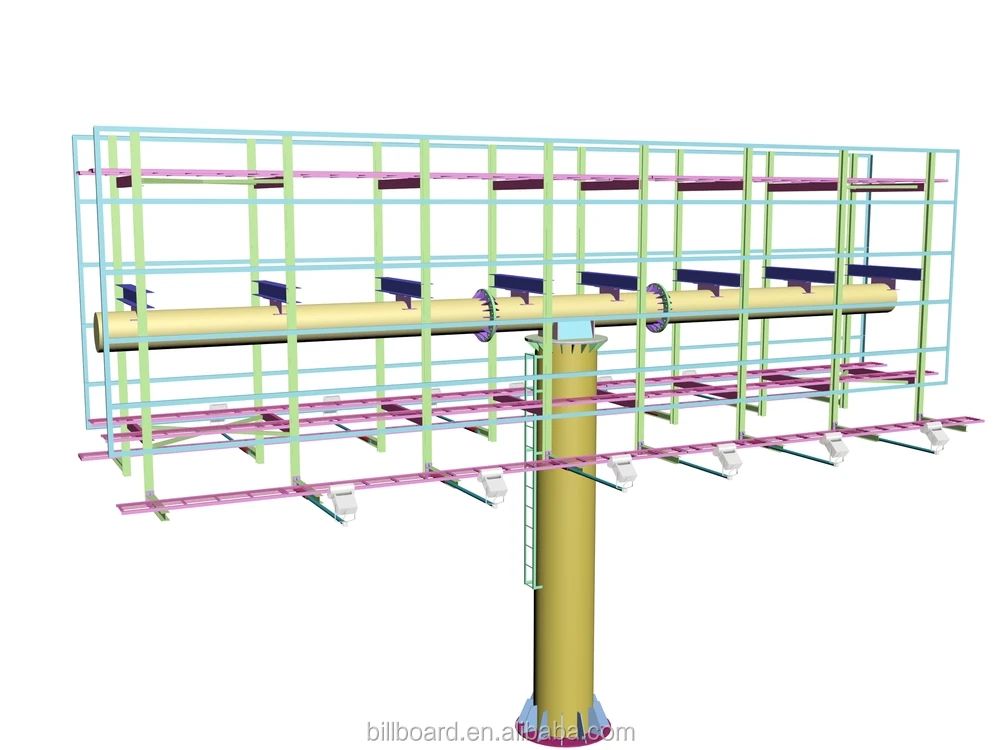 Advertising Used Unipole Billboard Structure Design - Buy Billboard ...