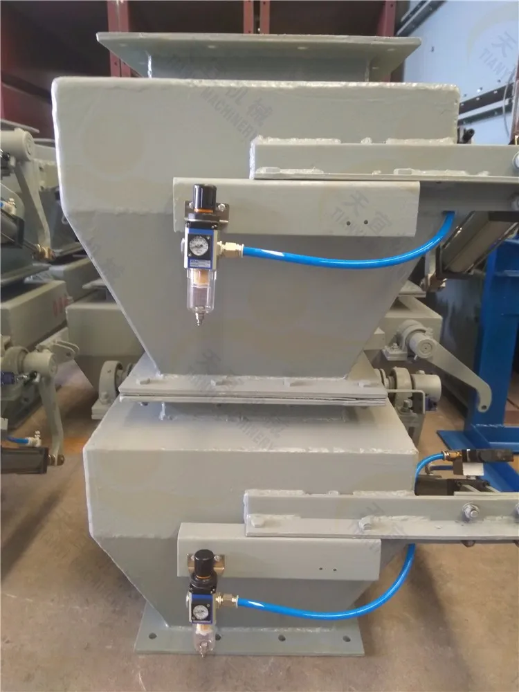 Double Flap Gate Valve with Pneumatic Actuator for Ash Discharge