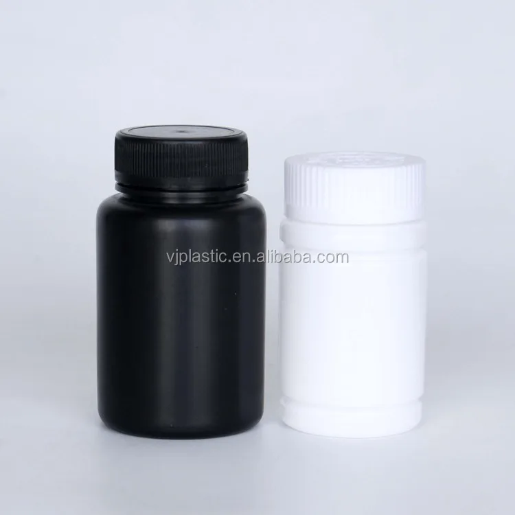 120ml Black Plastic Capsule Supplement Container Pet Medical Pills ...