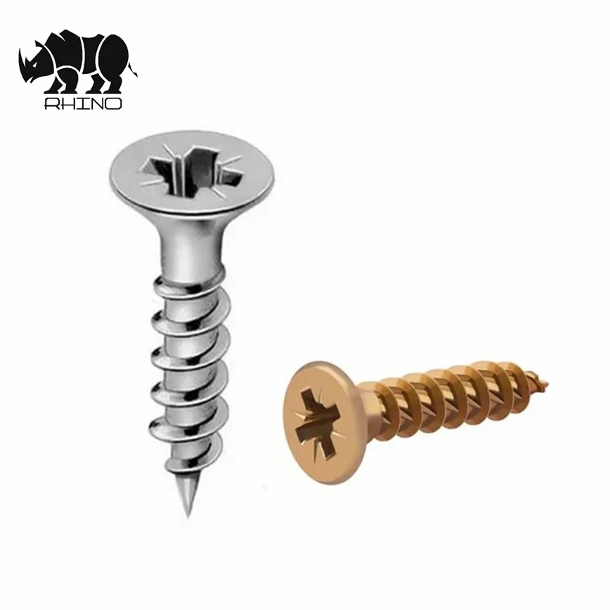 Flat Countersunk Head Hole Phillips Head. Finish: Zinc Plated Chipboard ...
