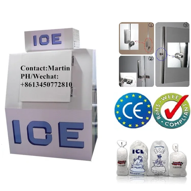 Refrigerated Outdoor Ice Box For Bagged Ice Storage - Buy Refrigeration ...