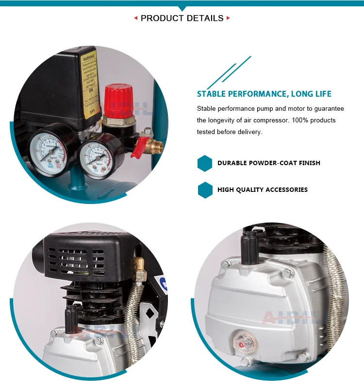Cheap Small High Pressure Rohs 1.5hp Diy Air Compressor Pressure Gauge ...