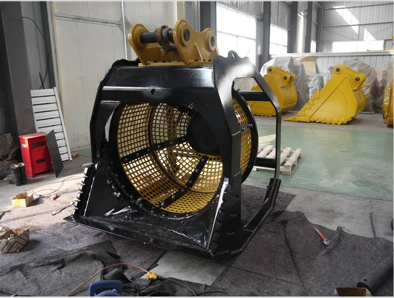 Construction Machinery Equipment Excavator Rotating Skeleton Sieve ...