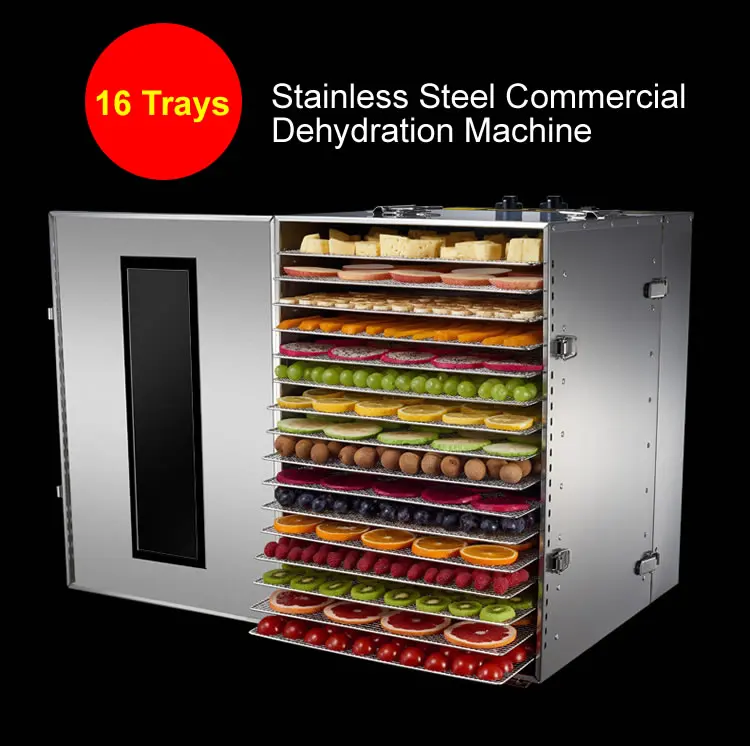 Stainless Steel Dried Fruit Processing Machine With 16 Trays - Buy ...