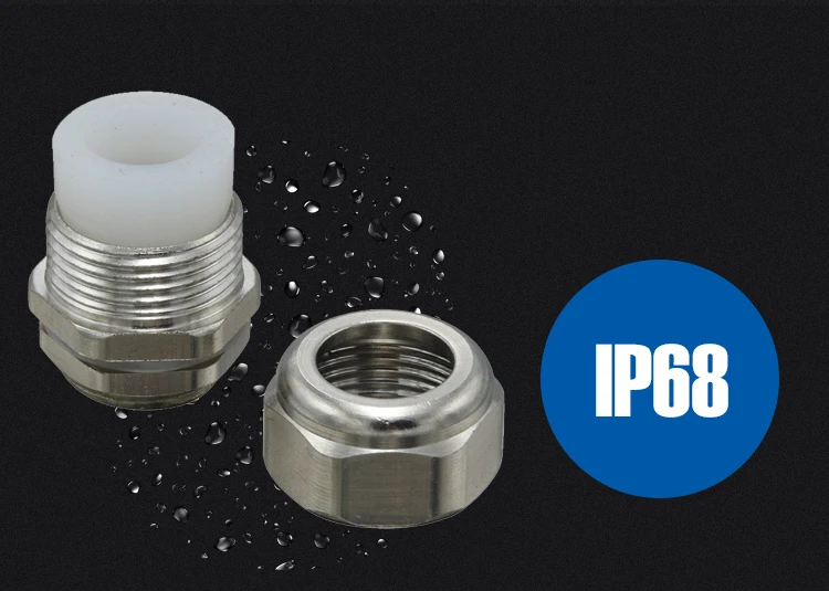 Silicon Rubber Insert Ip68 Waterproof Metal Cable Gland - Buy ...