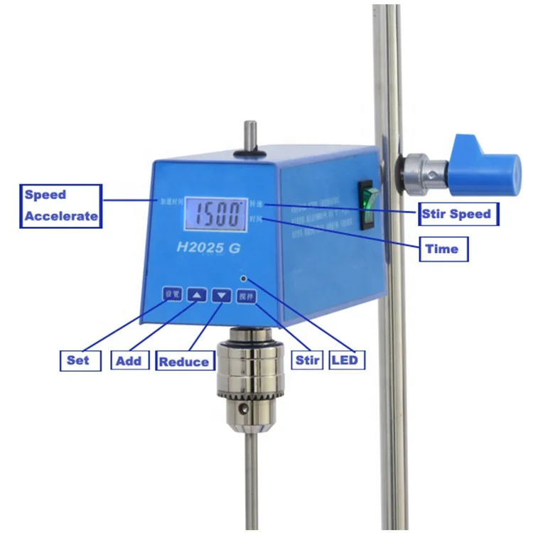 Hm-40t Laboratory 15l Electric Overhead Mixer Stirrer With Adjustable ...