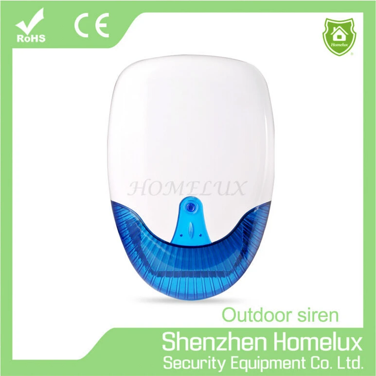 12V Wireless Outdoor Siren with Strobe Light for Alarm