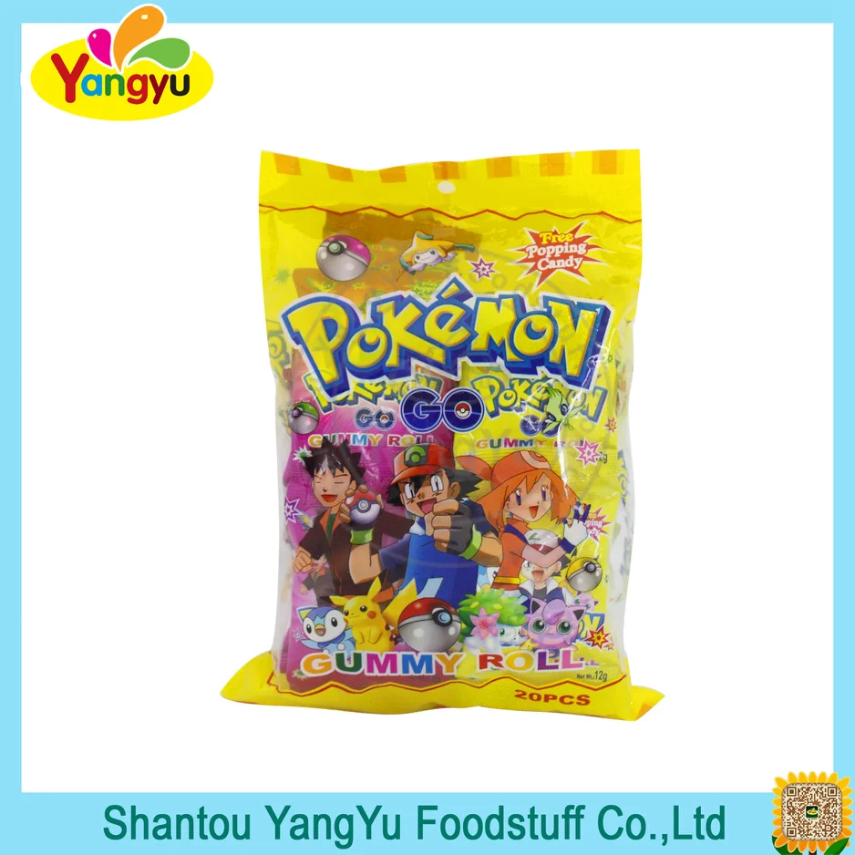 Pokemon Gummy Roll With 1g Popping Candy And11g Soft Candy - Buy Soft ...