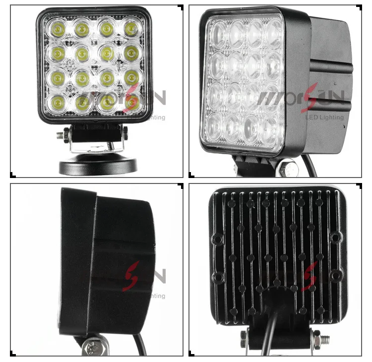 12 Volt Led Work Light 48w Off Road Work Light Led Flood Spot Led Work ...