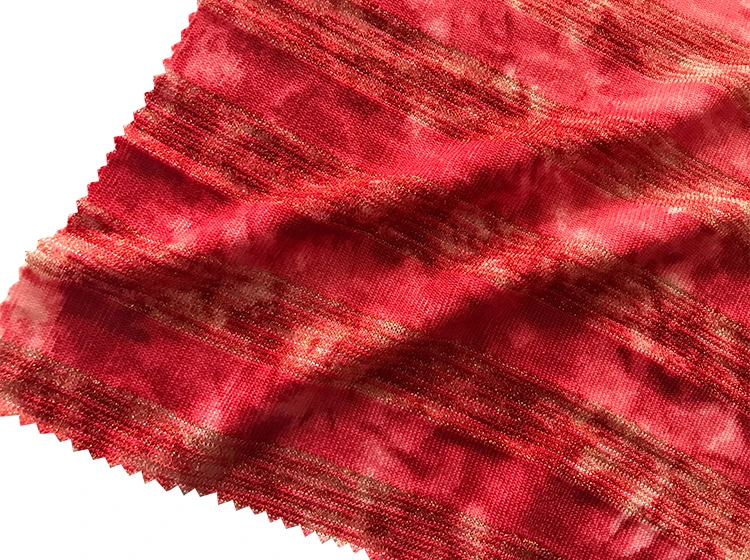 100% Polyester Dty Dolis Hacci Print With Metallic Lurex Knit Fabric ...