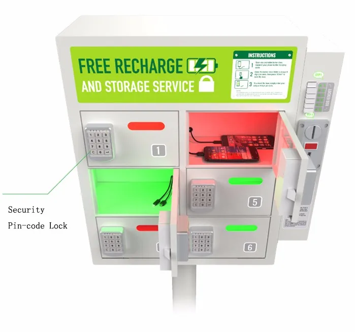 Coin Operated Cell Phone Charging Station Charging Locker Charging ...