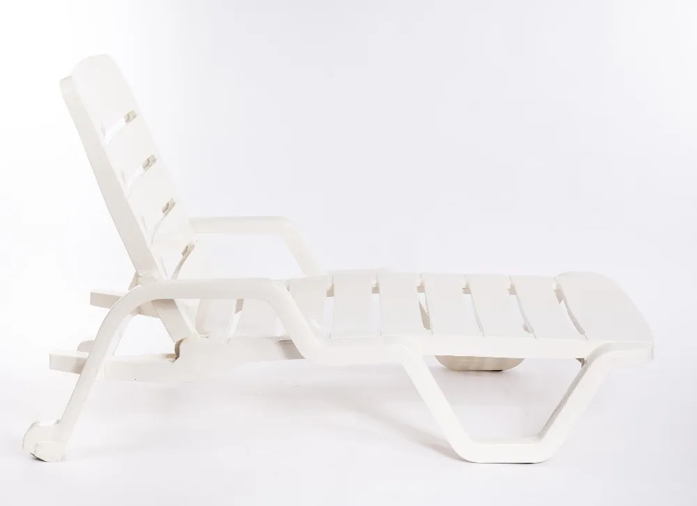 Outdoor Furniture Swimming Pool White Plastic Pool Lounge Chair Dn4010 ...
