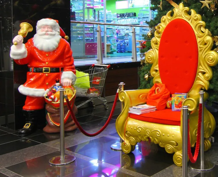 Commercial Christmas Decoration Fiberglass Christmas Santa Set King ...