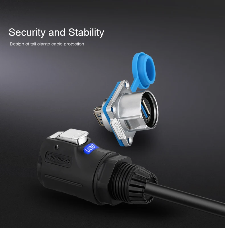 Cnlinko Adapter Usb 3.0 To Usb 2.0 Panel Mount Cable Plug And Socket ...