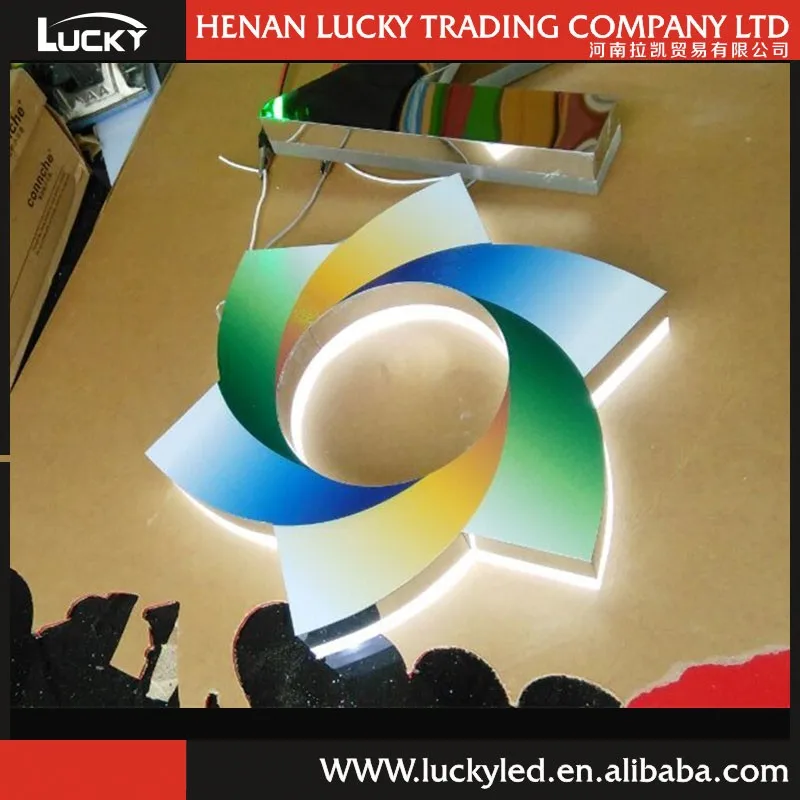 For Outdoor Building Use Reverse Stainless Steel Letter 3d Led Backlit ...