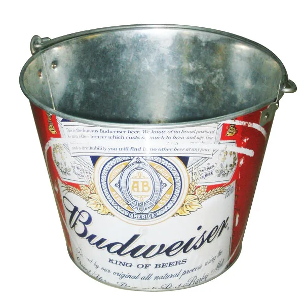 Budweiser Promotional Galvanized Metal Beer Ice Bucket - Buy Ice ...