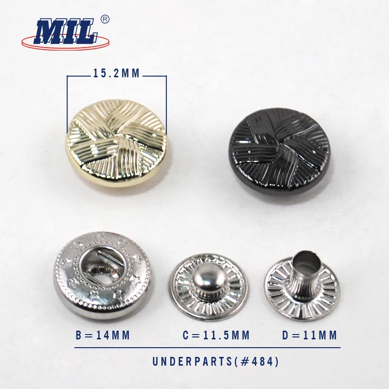 Fancy Series Gold Metal Snap Buttons For Clothing - Buy Metal Snap ...